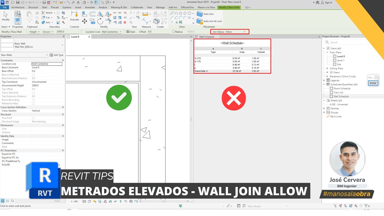 MUROS: JOIN ALLOW VS JOIN DISALLOW - REVIT 🤔 - YouTube