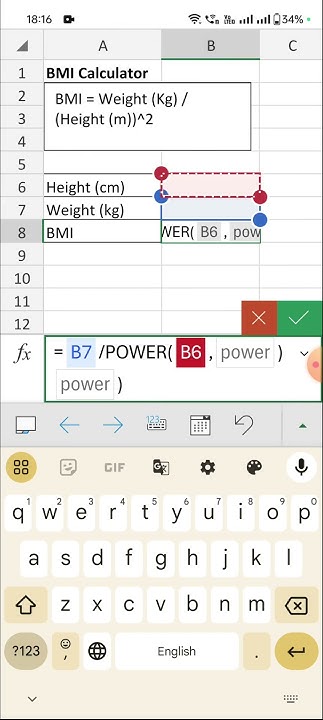 BMI Calculator in Excel - YouTube