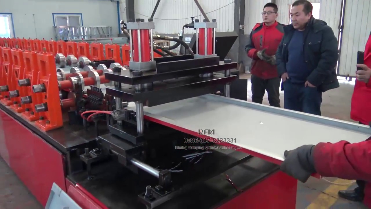 Galvanized Steel Advertising Gusset Plate Roll Forming Machine - YouTube