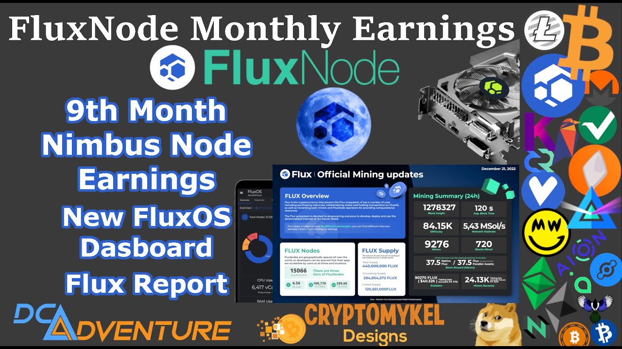 Node Update - 9th Month Nimbus FluxNode Update, A New FluxOS Dashboard App, Flux Halving Is ...