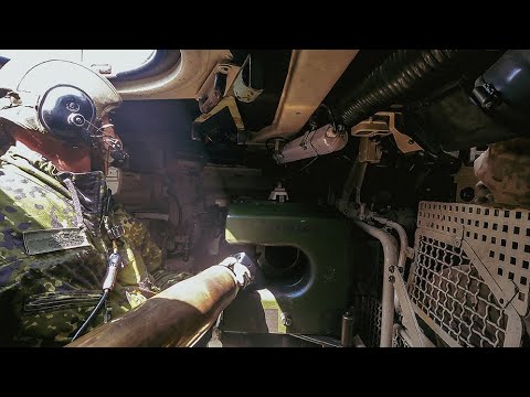 Inside the Leopard 1A5 tank during Live fire - Tank show Åben hede 2022 ...