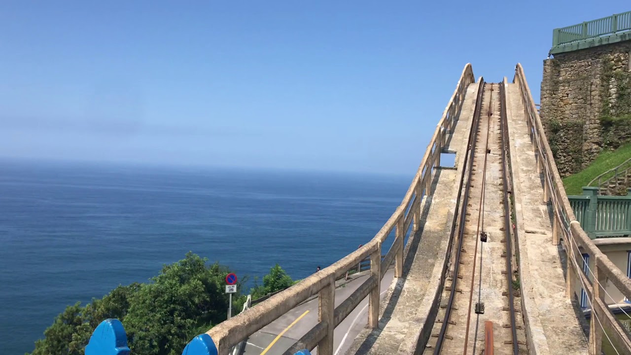 Roller Coaster on top of Monte Igueldo, San Sebastian - YouTube