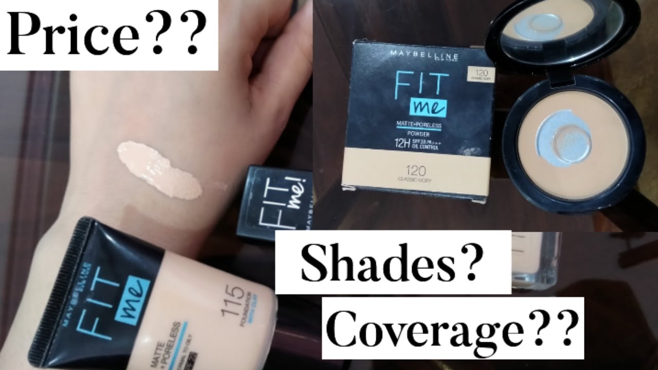 Maybelline fit me compact powder 120 || Maybelline Fit Me Poreless ...