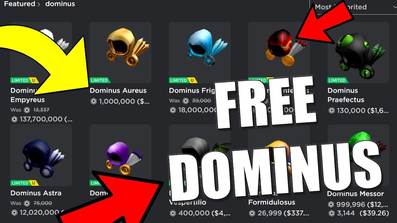 Free dominus? | Roblox - YouTube