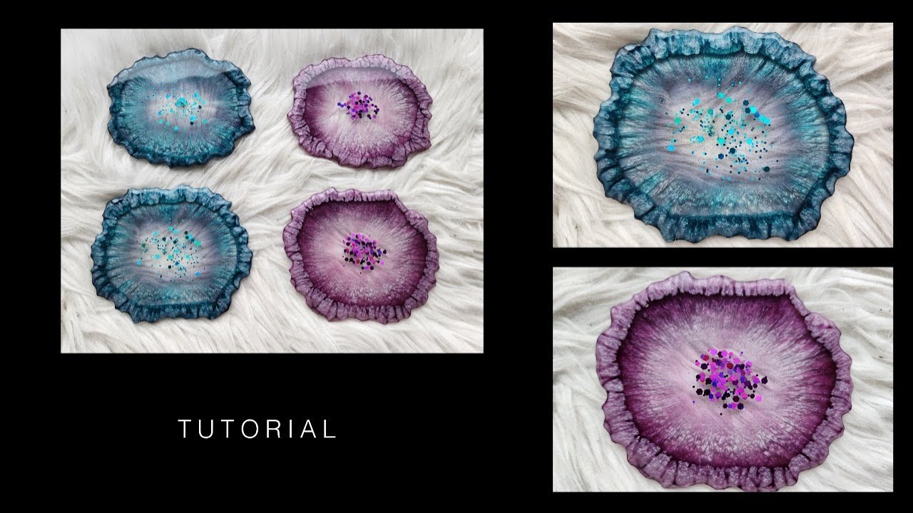 einfache Resin Coaster 💜 simple resin coaster - YouTube