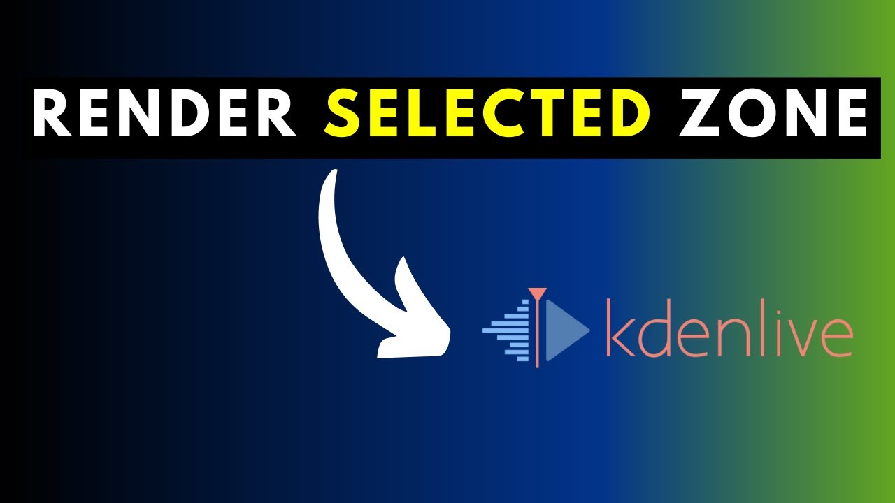 How to Render a Selected Zone in Kdenlive - YouTube