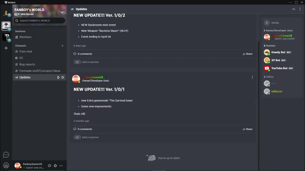 Tour of my Guilded Server :D - YouTube