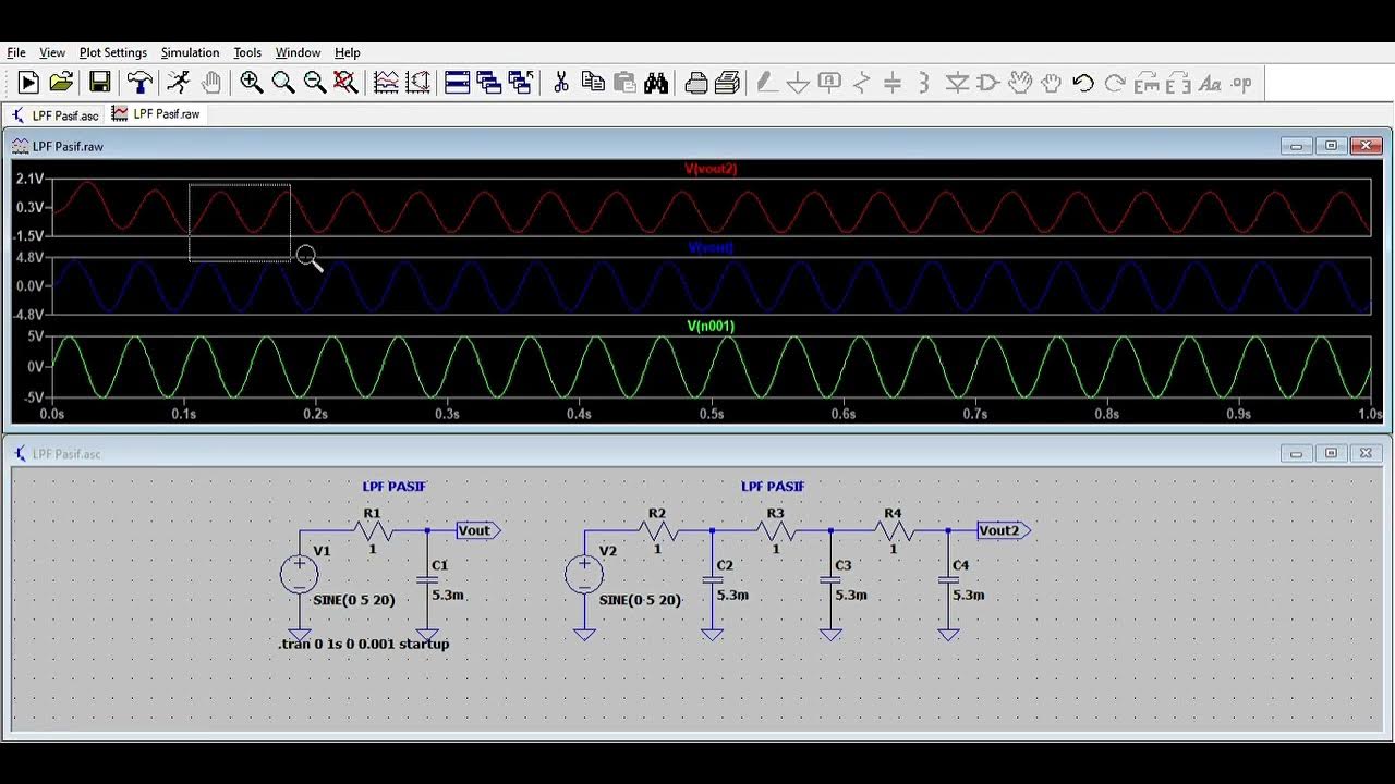 Simulasi Rangkaian LPF (Low Pass Filter) Pasif - YouTube
