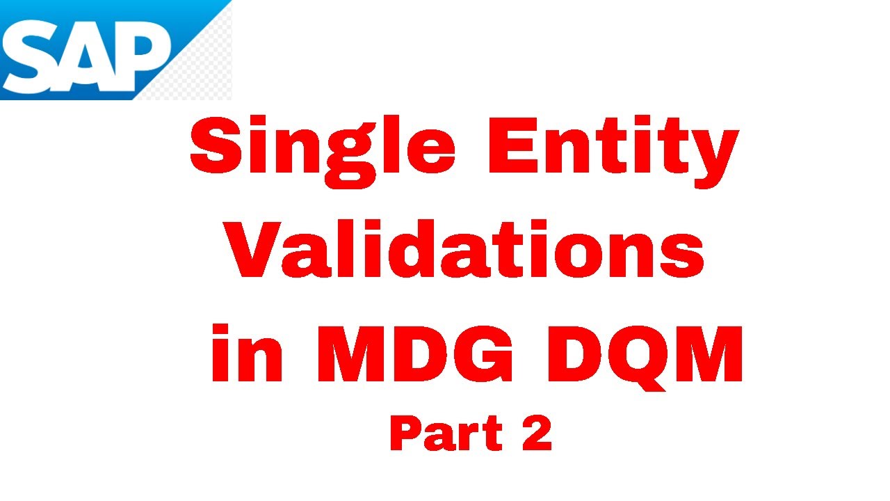 Single entity validations in DQM(DQM Series - Part 2) - YouTube
