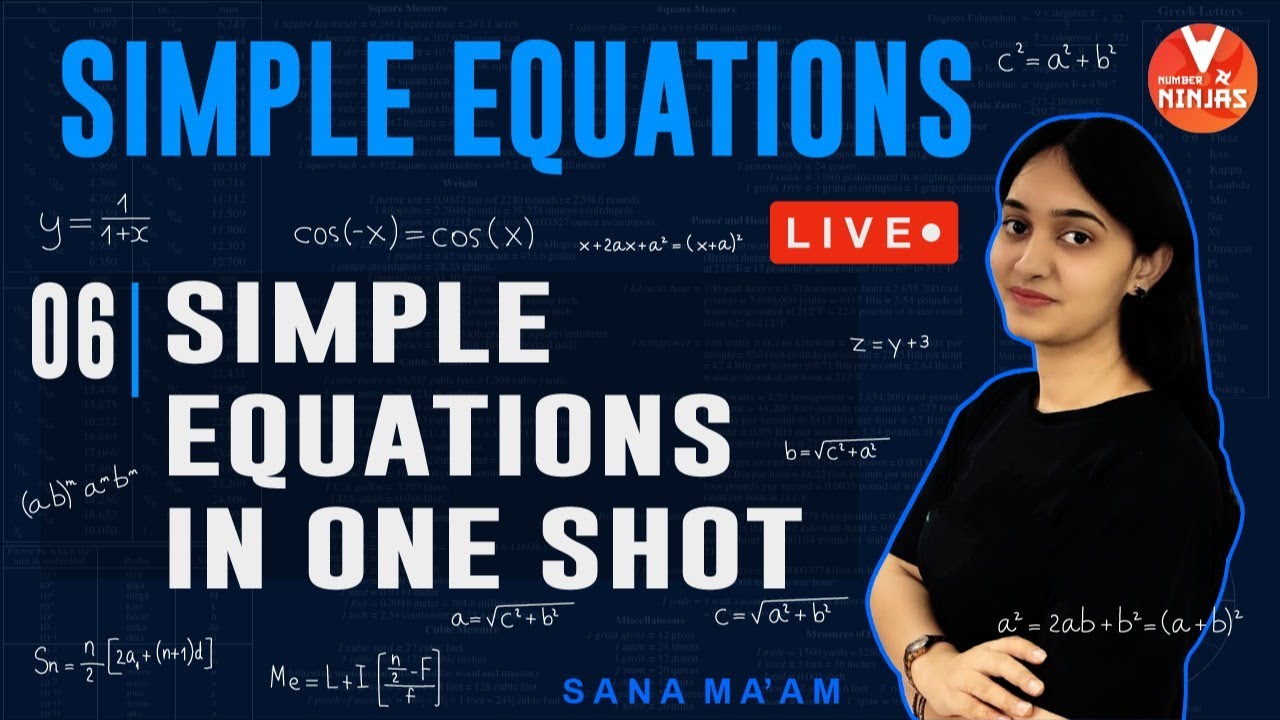 Simple Equations - 6 | One-Shot Revision | Class 7 Maths NCERT ...