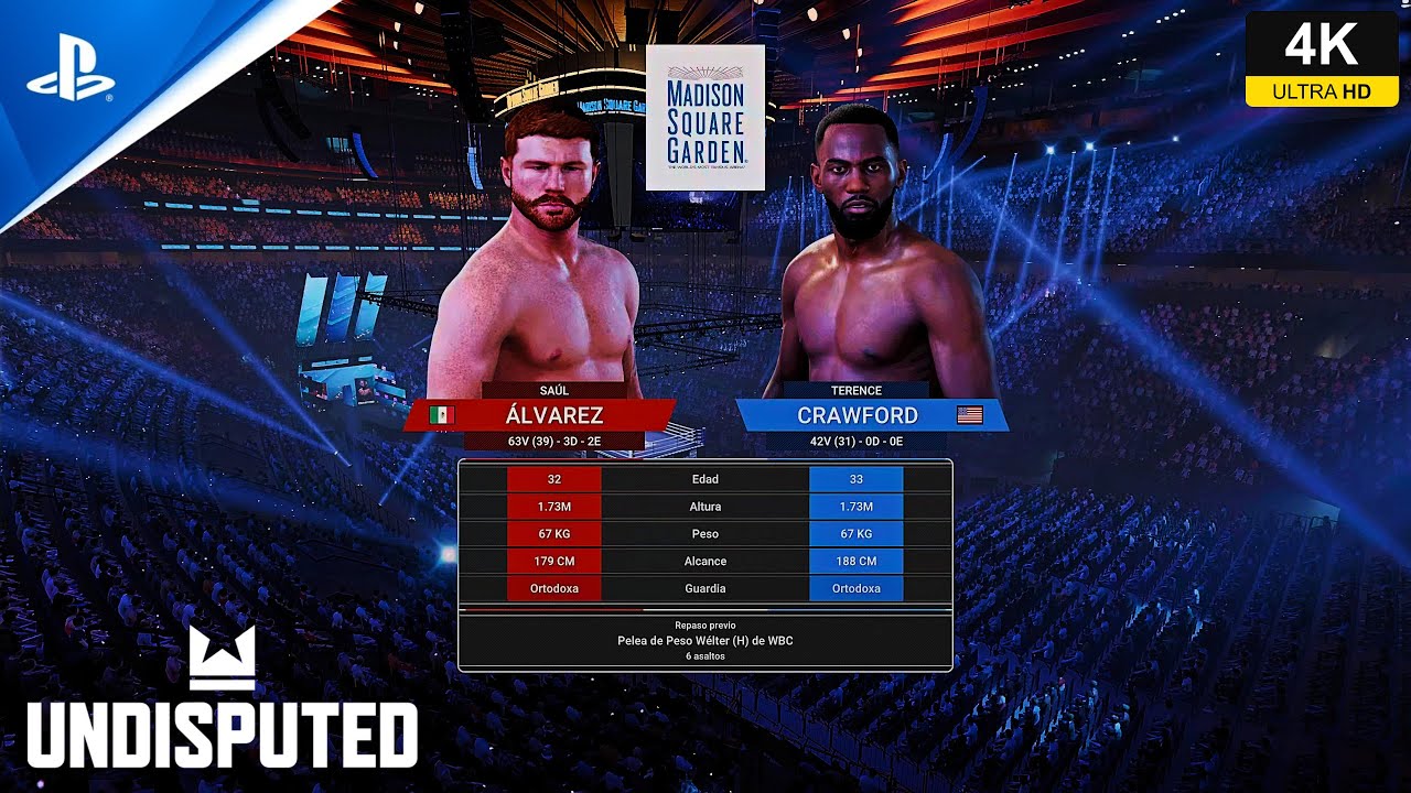 UNDISPUTED - Canelo Alvarez vs Terence Crawford - gameplay ps5 4K - YouTube