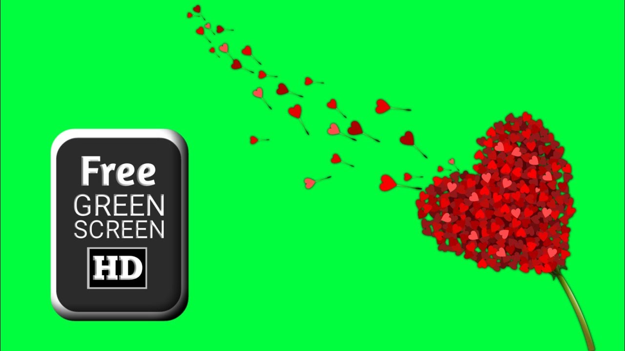 Green screen heart flying video effects || Heart green screen video ...