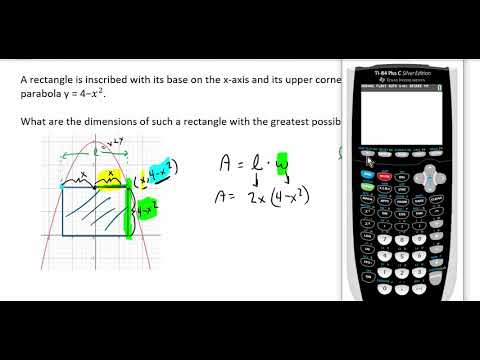 Finding the Maximum Area of Rectangle Inscribed in a Parabola - YouTube