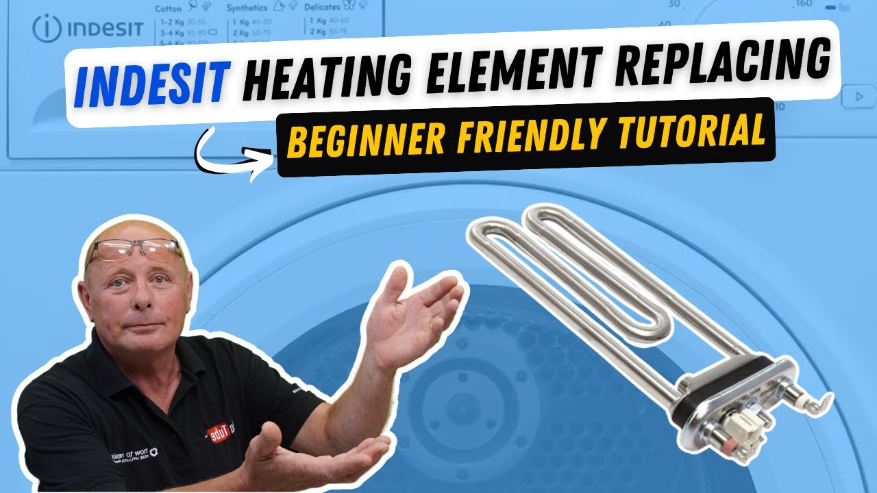 How to replace a Indesit washing machine heating element - YouTube