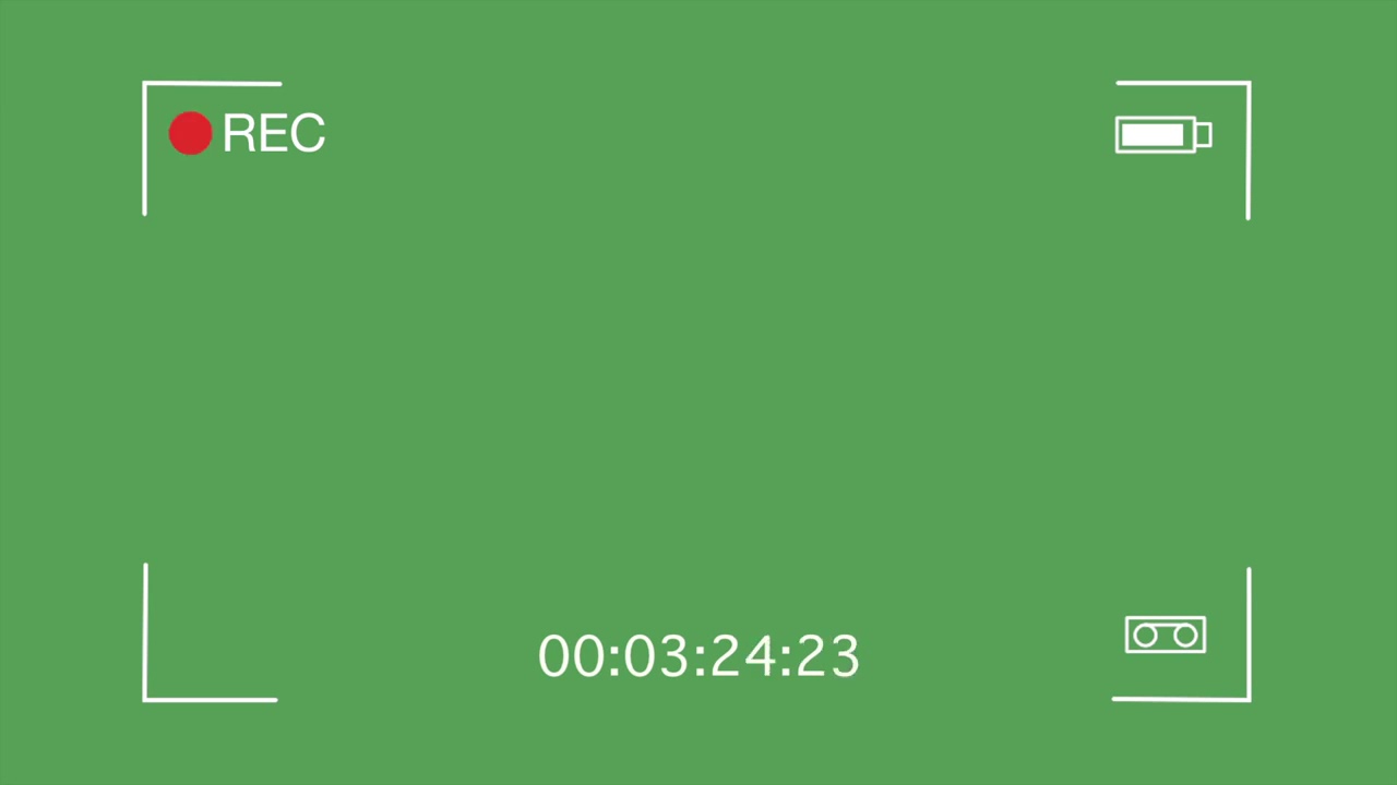 Efecto rec camera grabar camera Green Screen Pantalla Verde Fondo Verde ...