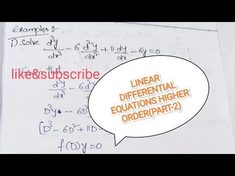 homogeneous linear differential equation of nth order or higher order with examples part 1 - YouTube