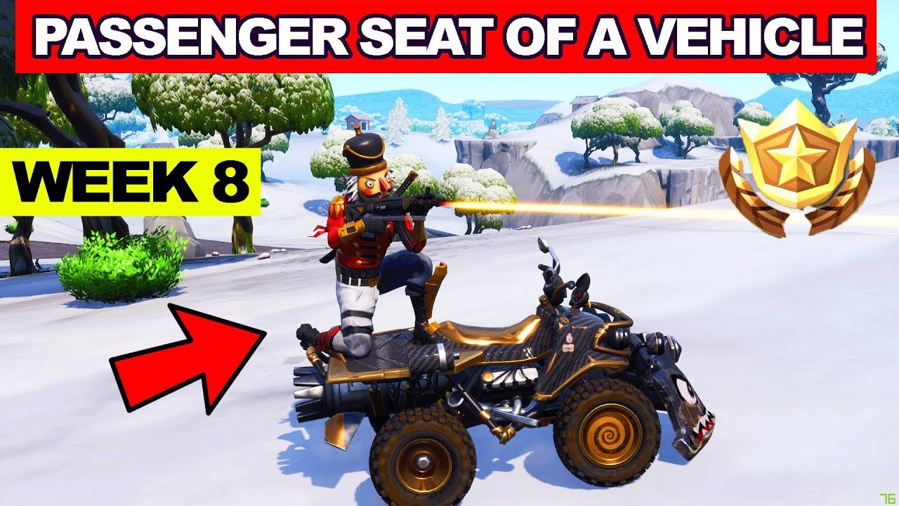 Deal Damage while in the Passenger Seat of a Vehicle - Fortnite Week 8 ...