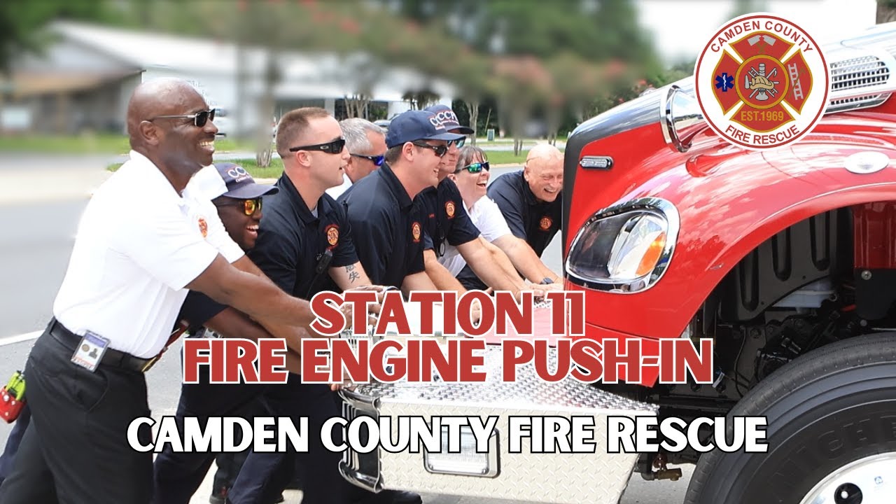 Station 11 Fire Engine Push-In - Camden County Fire Rescue - YouTube