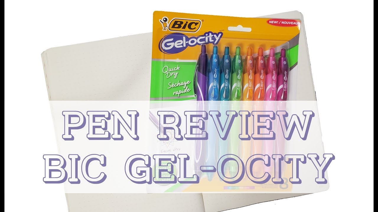 Pen Review - Bic Gel-ocity Gel Pen - YouTube