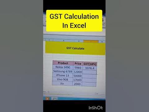 GST calculation in Excel #excel #exceltips #exceltutorial #exceltricks #computer #msexcel - YouTube