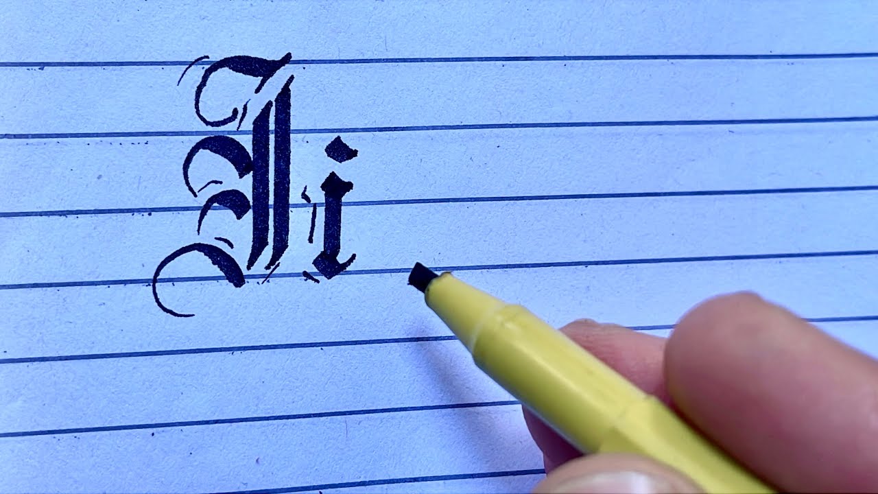Essays Master: Mastering the Gothic Alphabet – Letter ‘I’ Calligraphy ...