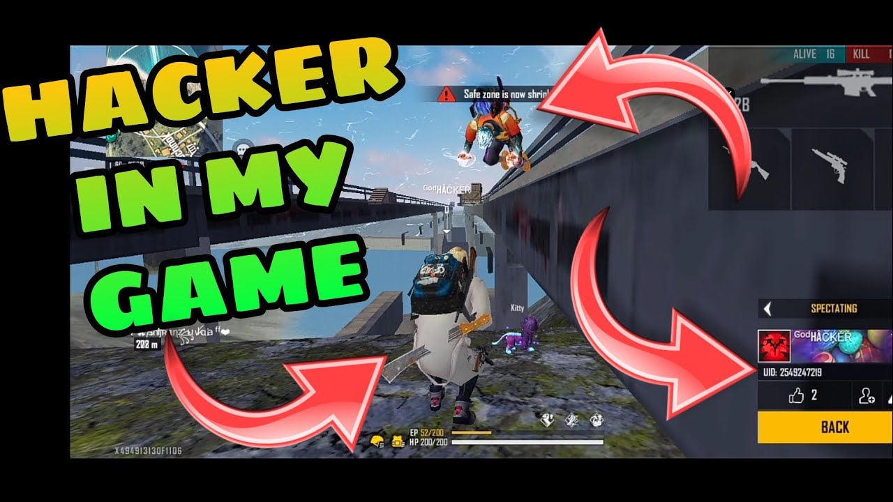HACKER IN MY GAME || FREE FIRE || SPEED HACKE || WALL HACKE || ALL HACK ...