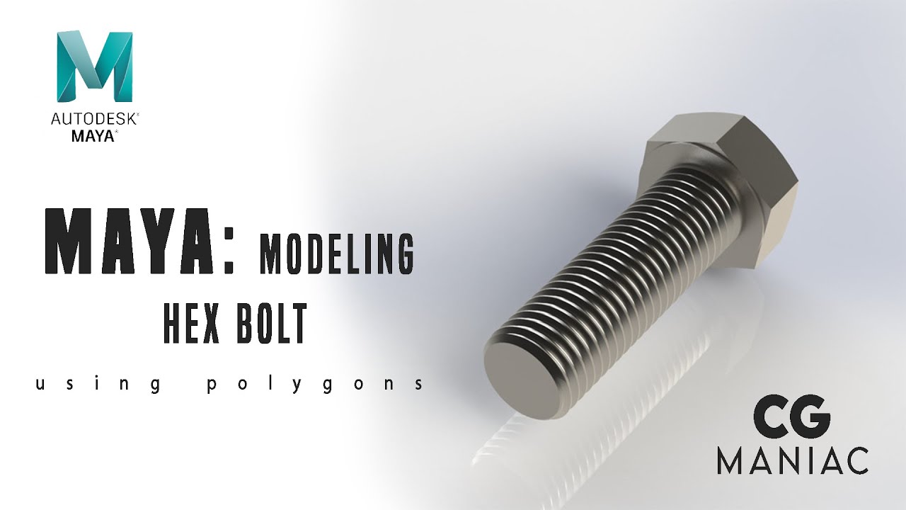 MAYA: modeling hex bolt #maya #3dmodeling #3dartist - YouTube