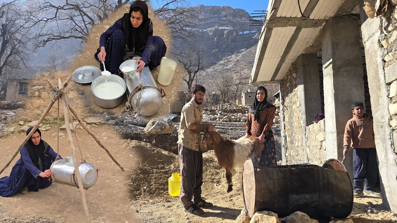 The real life of nomads: making local dough from yogurt and feeding ...
