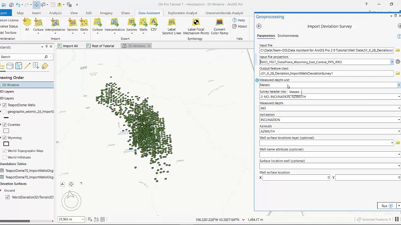 How to import well deviation surveys to ArcGIS Pro - YouTube