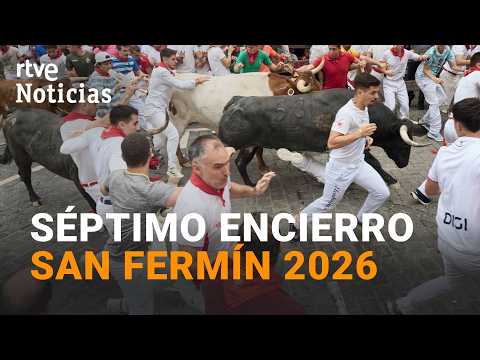 SAN FERMÍN 2026 | Los MIURA VUELAN ante los MOZOS en el PENÚLTIMO ENCIERRO | RTVE Noticias