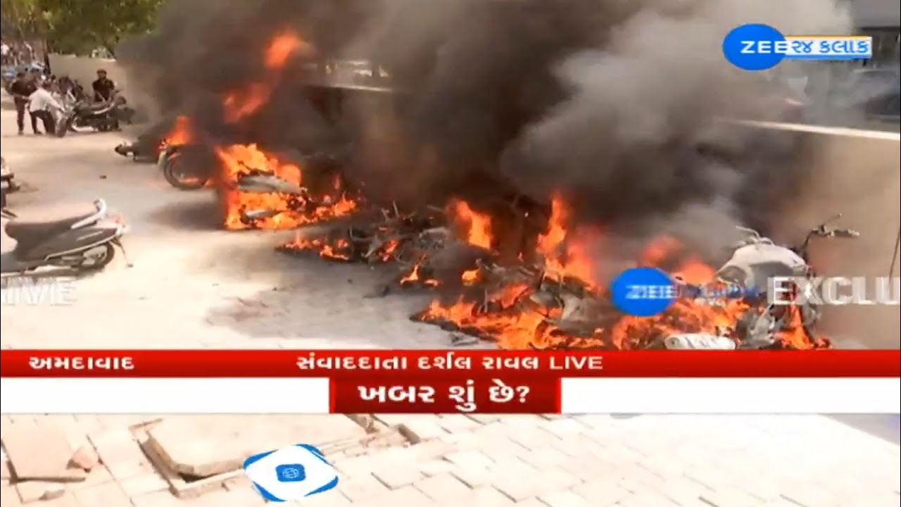 Fire breaks out at parking area of Ahmedabad's Venus Atlantis building ...