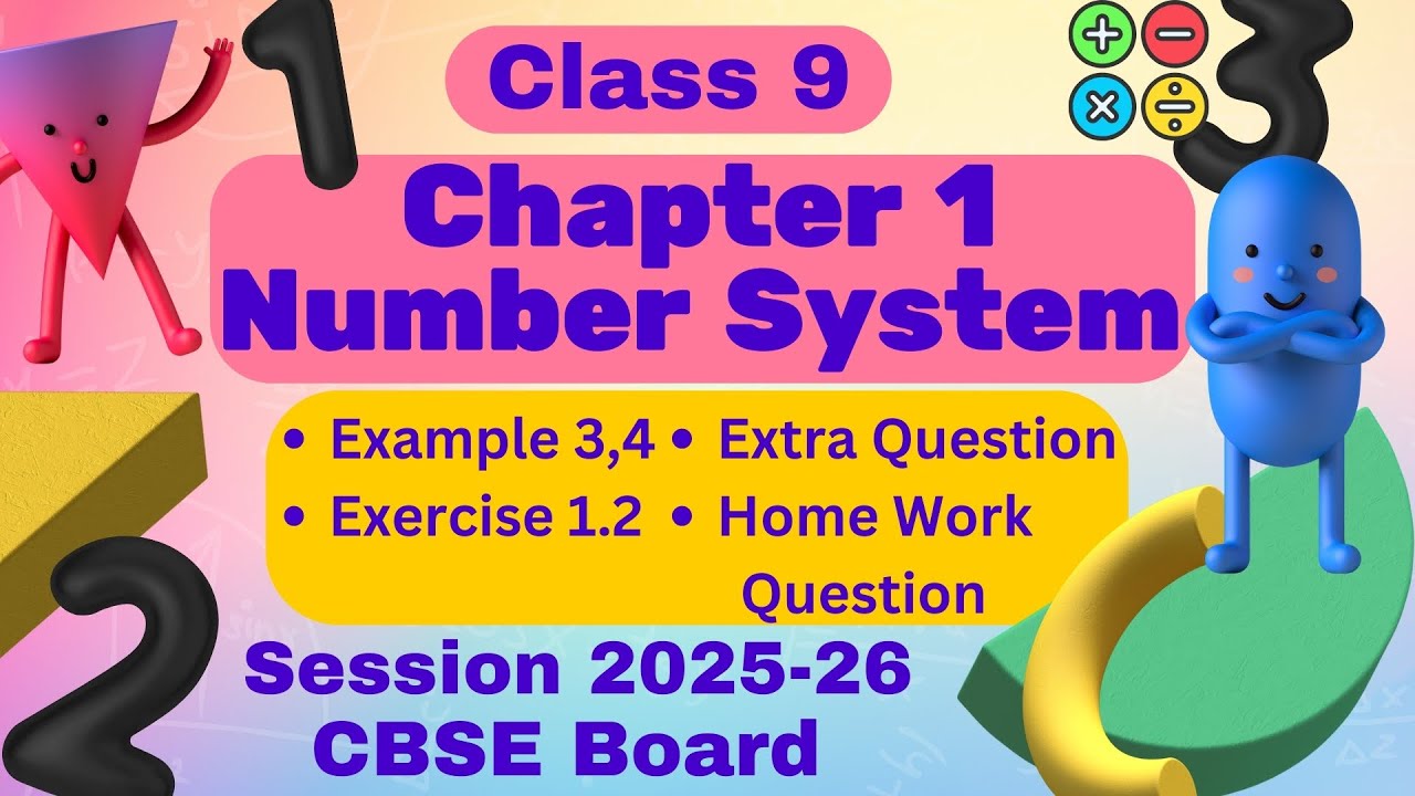 Class 9 | Ch 1 | Number System | Example 3,4 | Ex 1.2 | #2025 #class10 #class9 #numbersystem ...