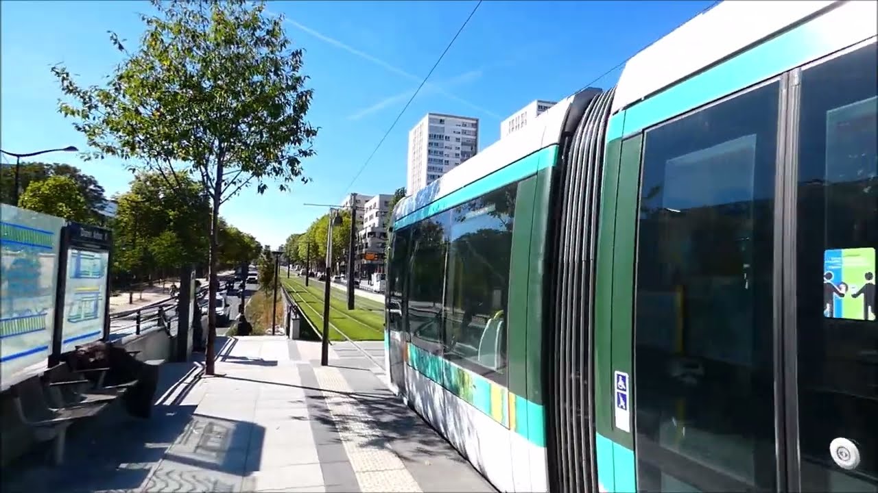 [Paris] Tram T3b - Citadis 402 RATP + IDFM / station Diane Arbus - YouTube