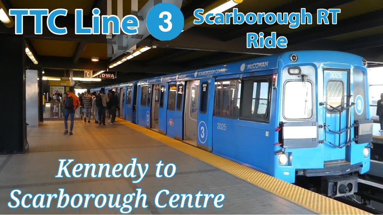 Toronto TTC Line 3 Scarborough RT (Light Metro) Ride - Kennedy to STC 9 ...