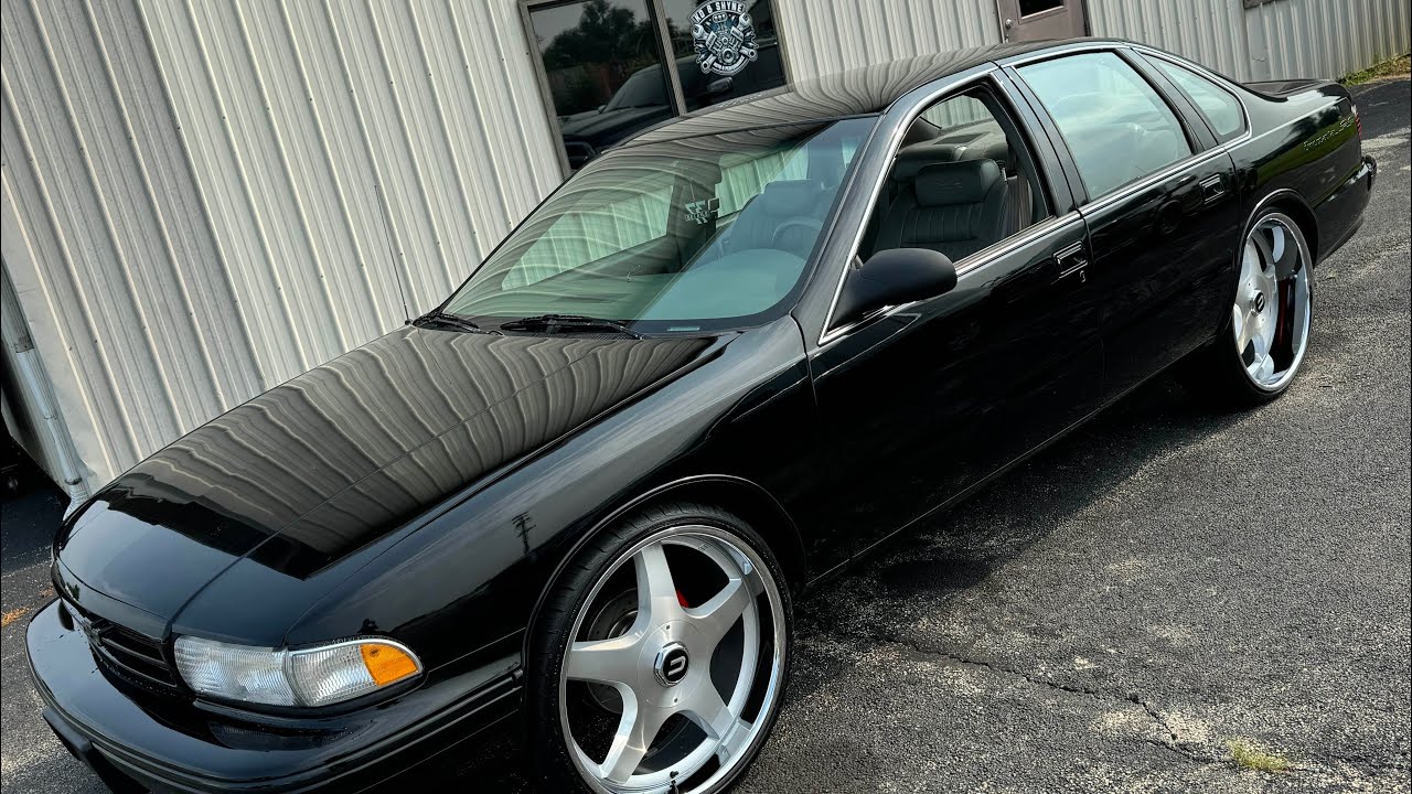 1995 Chevy impala ss on 24 inch replicas - YouTube