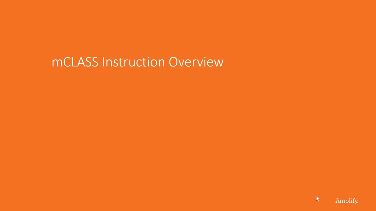 mCLASS Instruction Overview - YouTube
