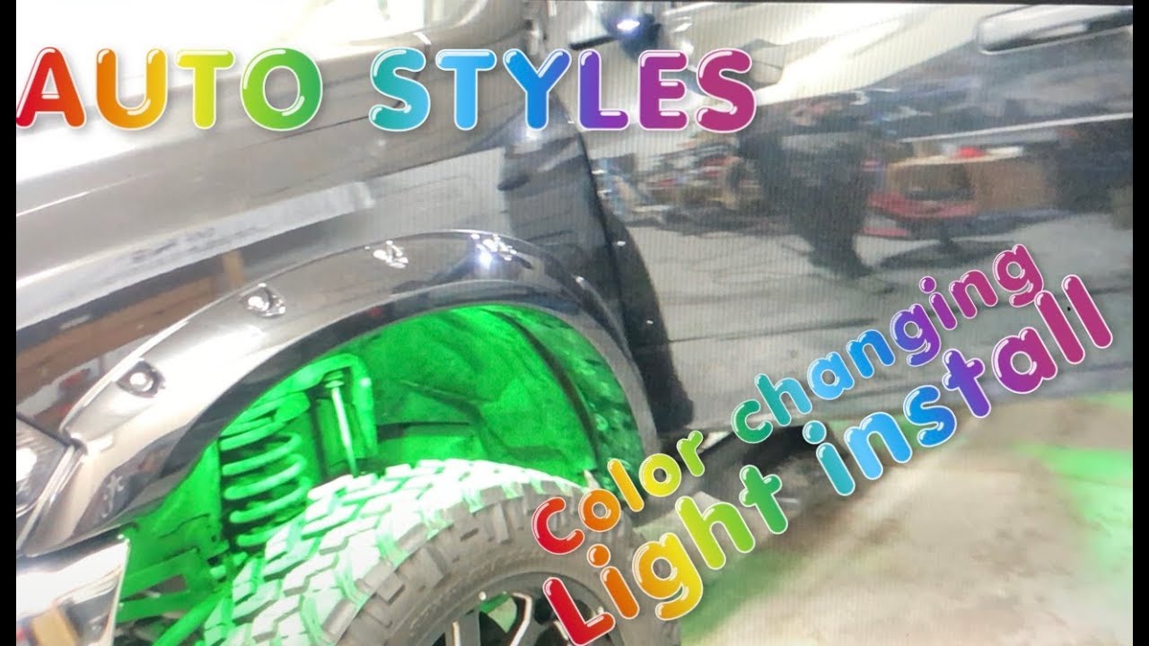 Color changing Rock lights, Foot wells+ SunDown Audio - YouTube