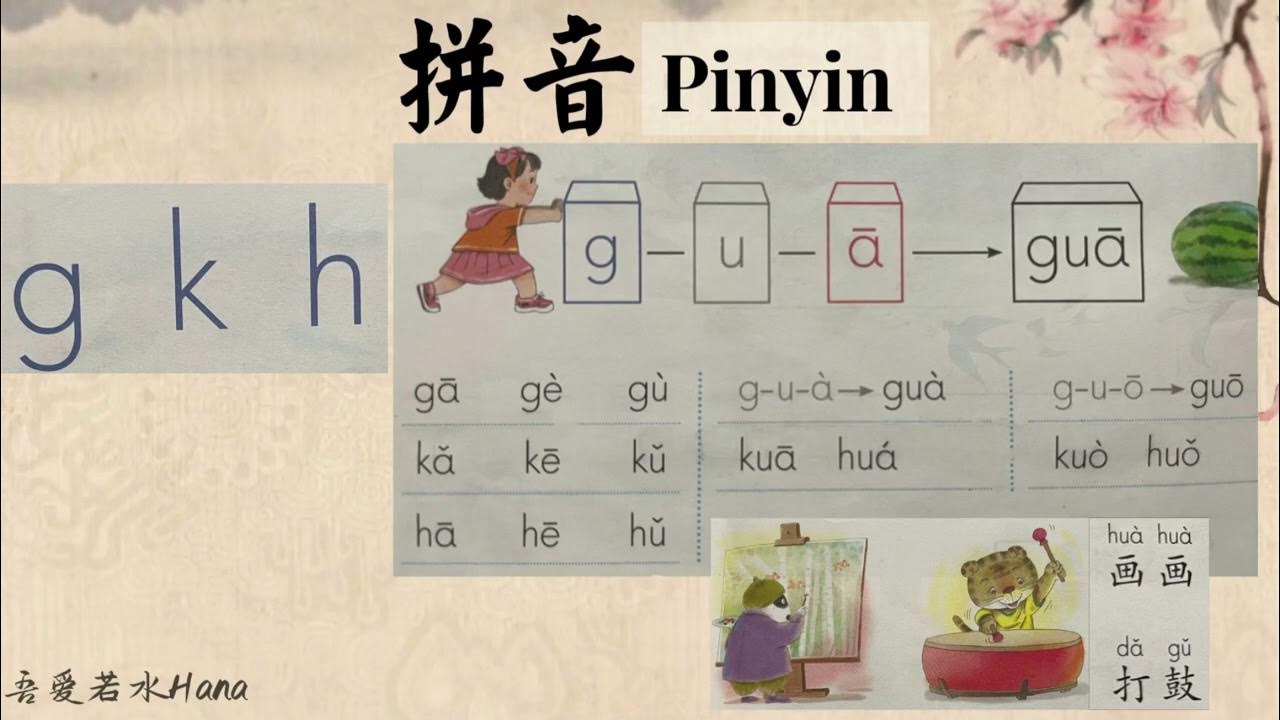 Chinese Pinyin 汉语拼音 (7) g k h - YouTube