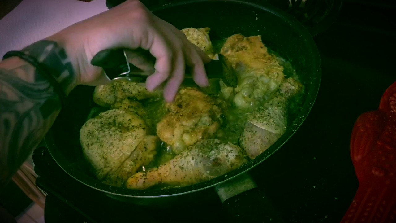 Fried chicken, fish, and roasted potatoes. Tutorial for beginners - YouTube