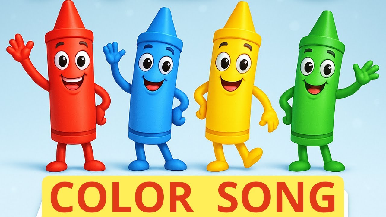 Crayons Color Song | Nursery Rhymes For Kids | Learn Colors - YouTube