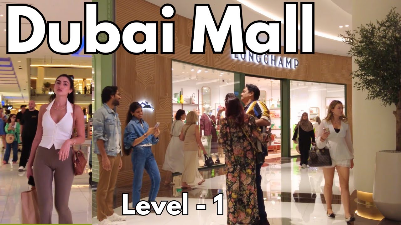 Dubai Walking, Complete Walk Level-1 Dubai Mall - YouTube