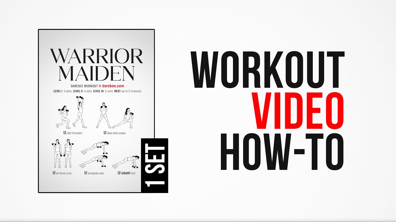 Warrior Maiden Workout [ How-To ] [ One Set ] by #DAREBEE - YouTube