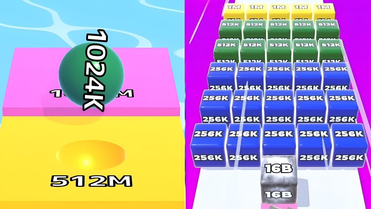 Ball Run Infinity 1024K 📛 Jelly Run 2048 - YouTube