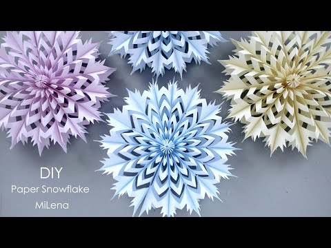 ❄️ СНЕЖИНКА ИЗ БУМАГИ ❄️СУПЕРОБЪЕМ ❄️ 3D PAPER SNOWFLAKE ❄️