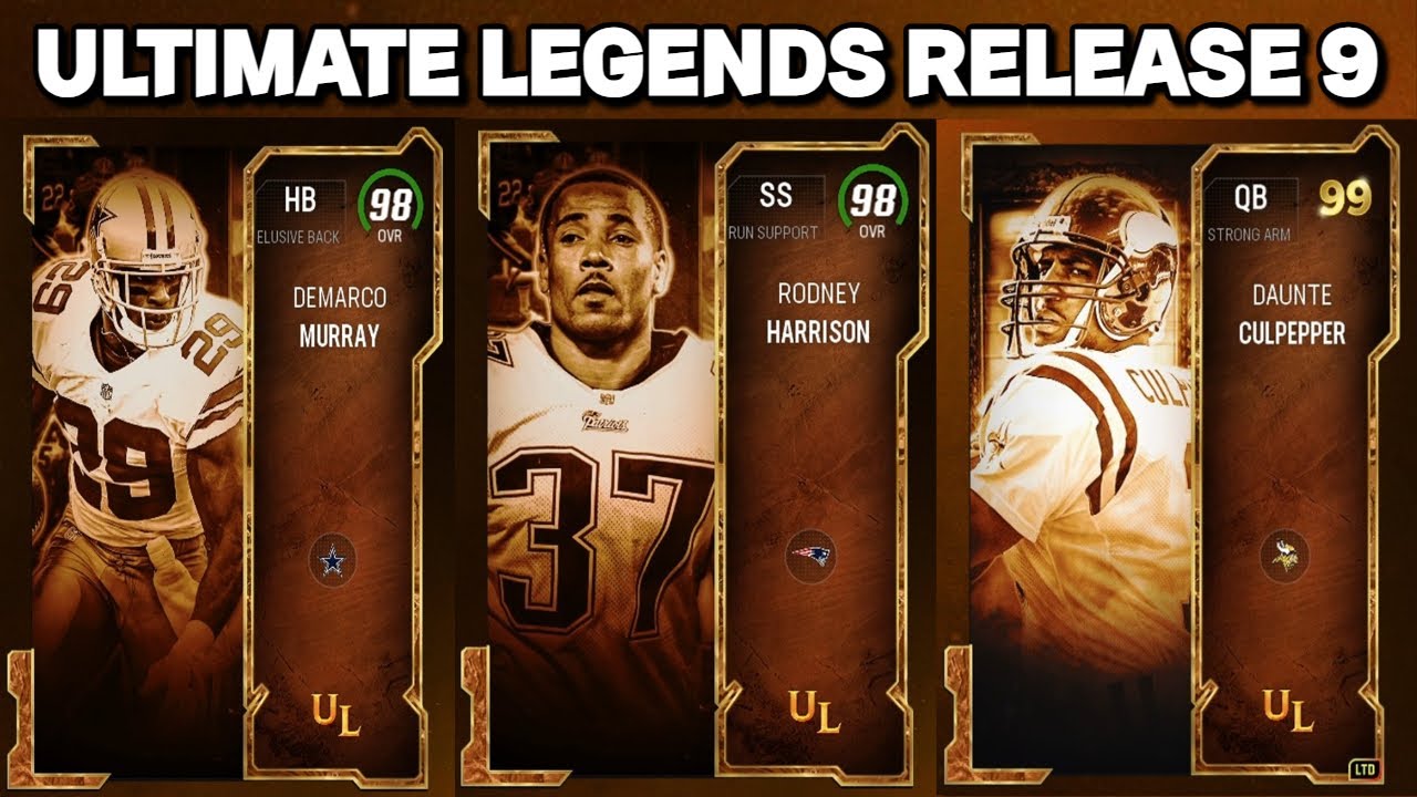 ULTIMATE LEGENDS 98 OVR DEMARCO MURRAY, RODNEY HARRISON & LTD CULPEPPER ...