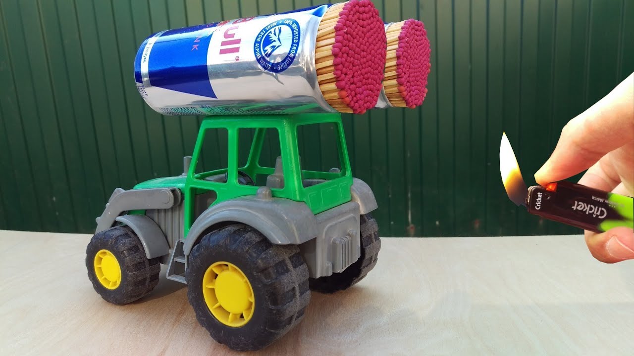 Amazing Matches Powered Jet Tractor - YouTube