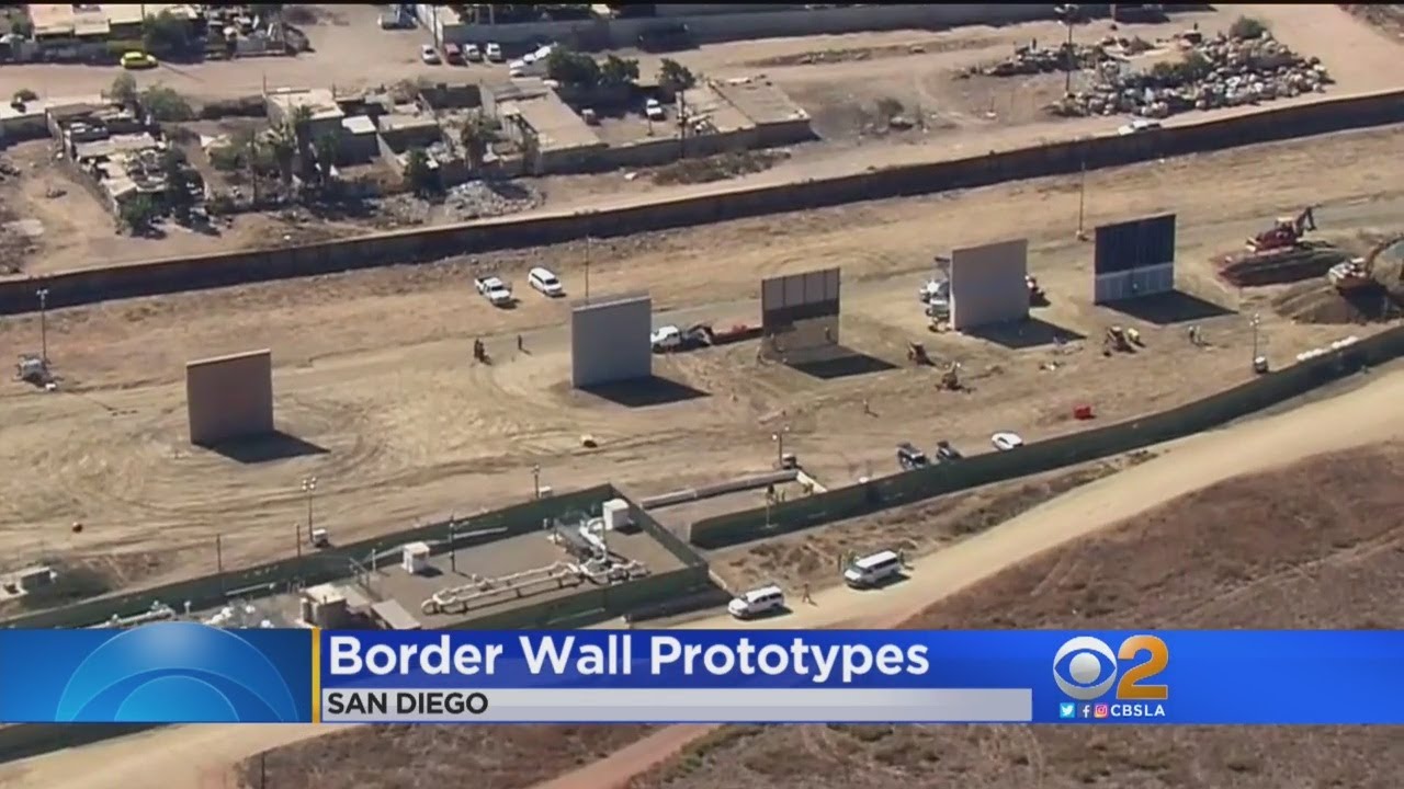 Border Wall Prototypes Shown Off In San Diego - YouTube
