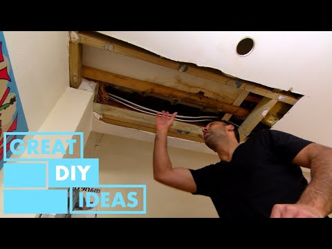 How to Patch and Repair a Hole in the Ceiling | DIY | Great Home Ideas