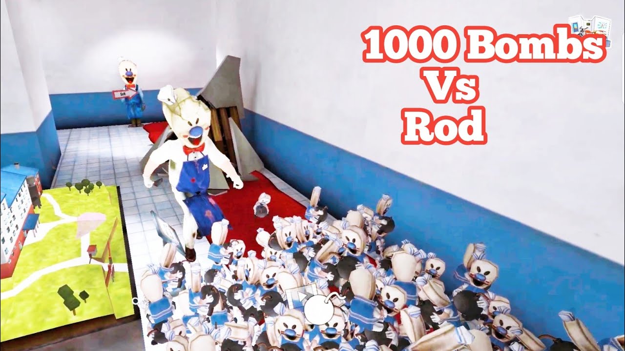 Ice Scream 4 Rod Vs 1000 Bomb Trap | Ice Scream 4 - YouTube