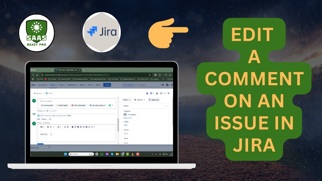 How to Edit a Comment on an Issue in Jira - YouTube